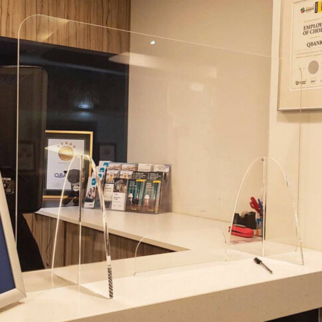 (Collection Only) Clear Acrylic Perspex Sheet Counter Guard 5/6mm Thick ...